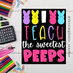 Peeps Easter Door Decor: Spring Classroom Bulletin Board Set - Etsy