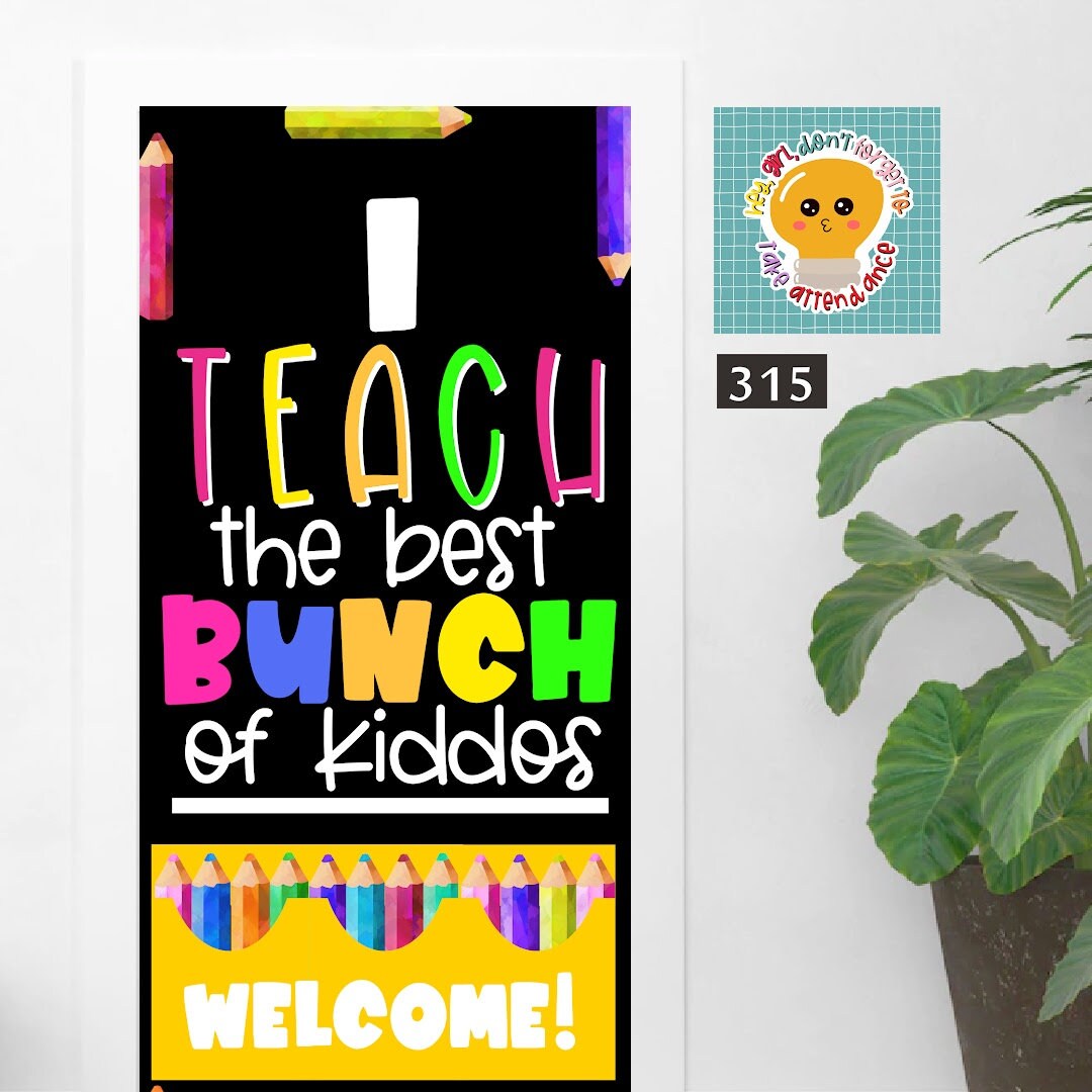 PENCILS BACK TO School Door Decor Classroom Bulletin Board Door Set ...