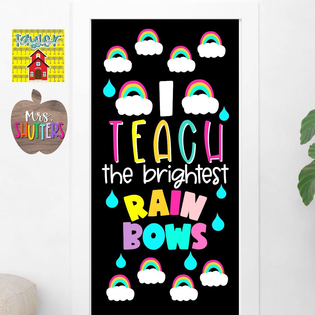 SUMMER RAINBOWS Door Decor- Classroom Bulletin Board- June Door Set ...