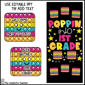 POP IT BACK to School Decor Classroom Bulletin Board Back to - Etsy UK