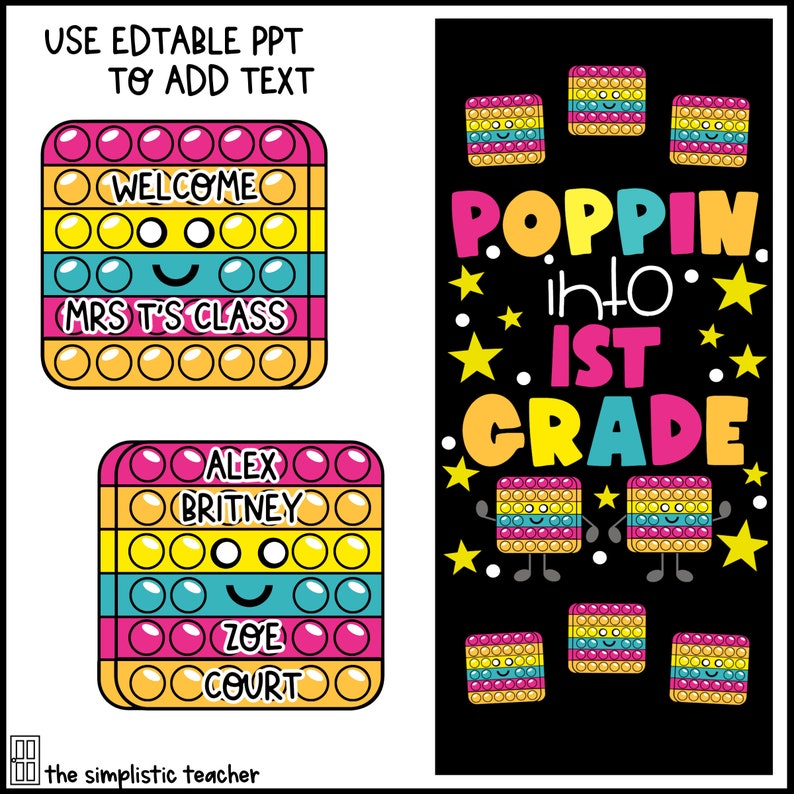 POP IT BACK to School Decor Classroom Bulletin Board Back to - Etsy UK