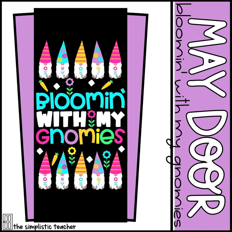 GNOME DOOR DECOR Classroom Bulletin Board Door Decor Spring - Etsy