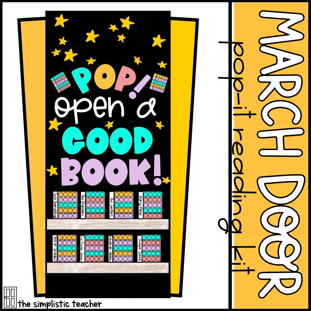 POP IT READING Kit Classroom Bulletin Board Read Across America School ...