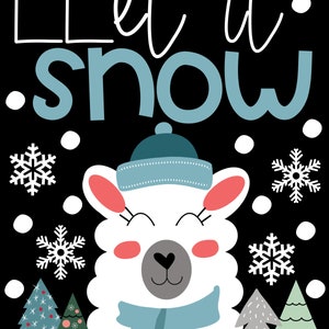 Llama Winter Decor- Classroom Bulletin Board- Llama Themed Door Set ...