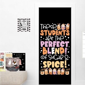 PUMPKIN SPICE COFFEE Teacher Door Decoration Kit-brewed Halloween ...