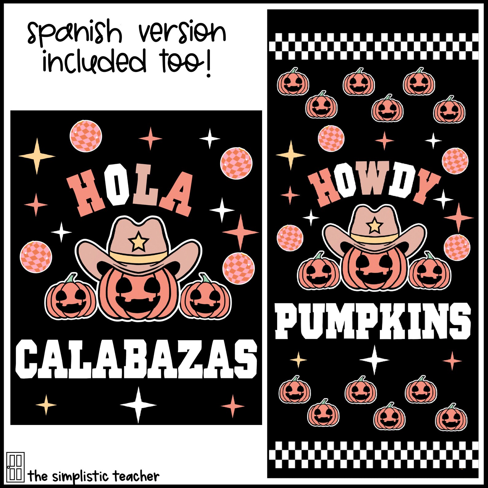 HOWDY PUMPKINS TEACHER Door Decoration Kit-country Halloween Bulletin ...