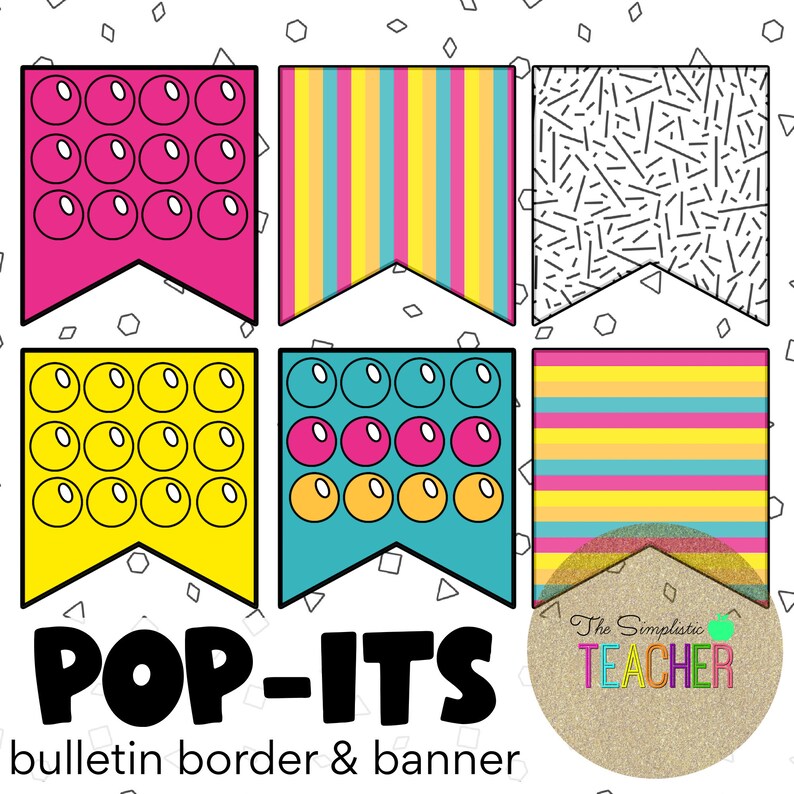 POP ITS Bulletin Board Border and Banner Kit (digital Download) - Etsy