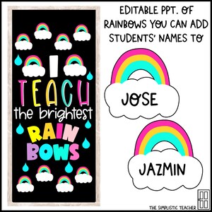 SUMMER RAINBOWS Door Decor- Classroom Bulletin Board- June Door Set ...