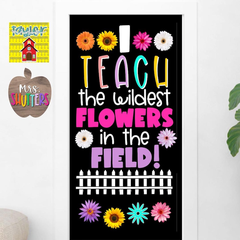 Spring Flowers Classroom Door Decor: Wildflower Bulletin Board (digital ...