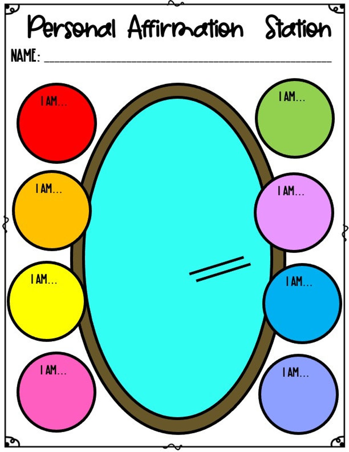 PERSONAL AFFIRMATION Station-back to School Get to Know You - Etsy