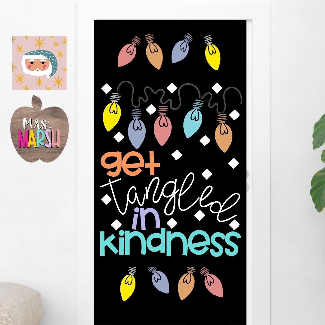 Kindness Holiday Door Decor: Winter Classroom Bulletin Board (digital ...