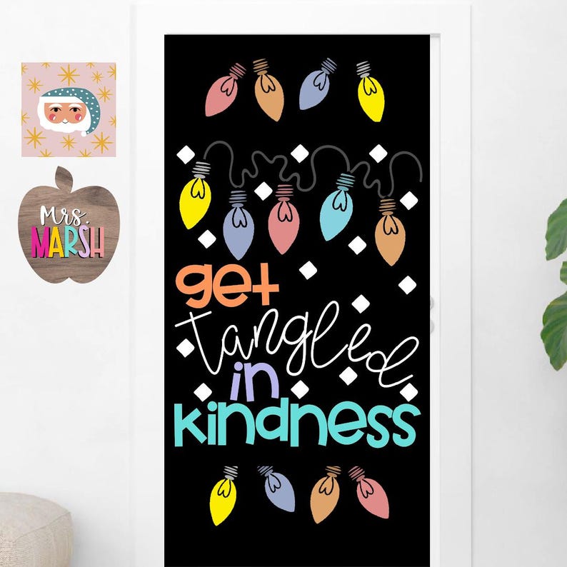 Kindness Holiday Door Decor: Winter Classroom Bulletin Board (digital ...