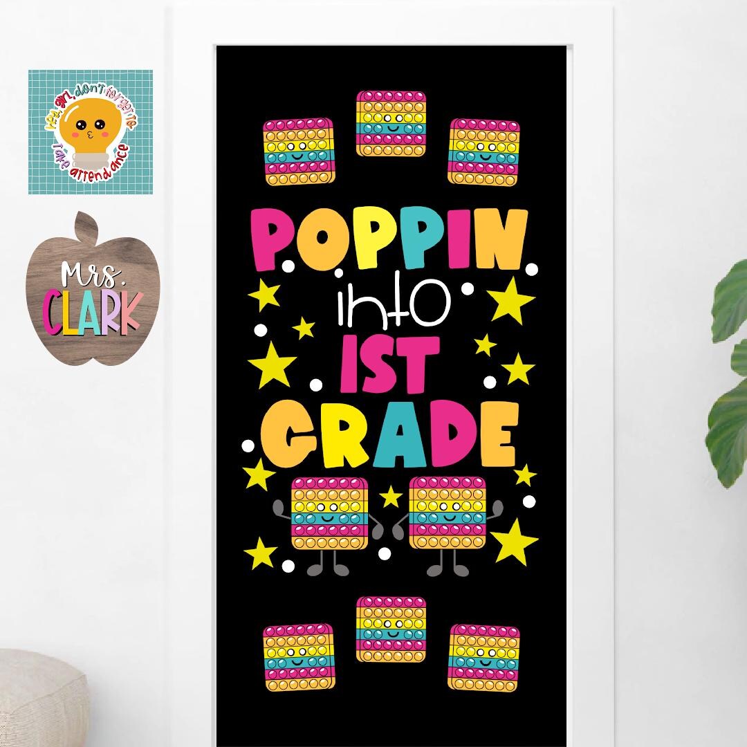 POP IT BACK to School Decor- Classroom Bulletin Board- Back to School ...
