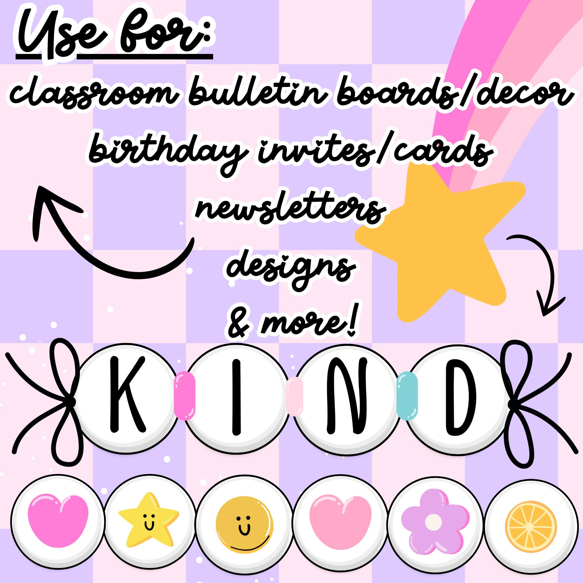 Friendship Bead Alphabet PNG | Bulletin Board Letters A-Z | Bracelet ...