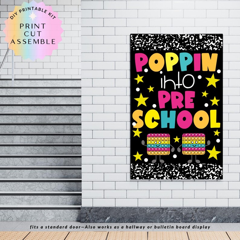 Poppin Into School Bulletin Board Kit | Pop It Back to School Classroom ...
