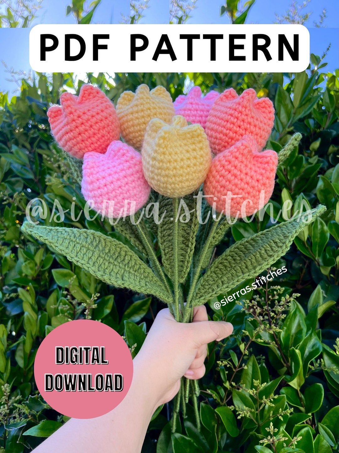 Crochet Tulip Pattern Crochet Tulips Tulip Pattern Crochet Flower ...
