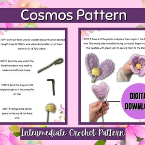 Crochet Flower Pattern Bundle: Calla Lily, Cosmos, Forget Me Not (PDF Pattern) - Etsy