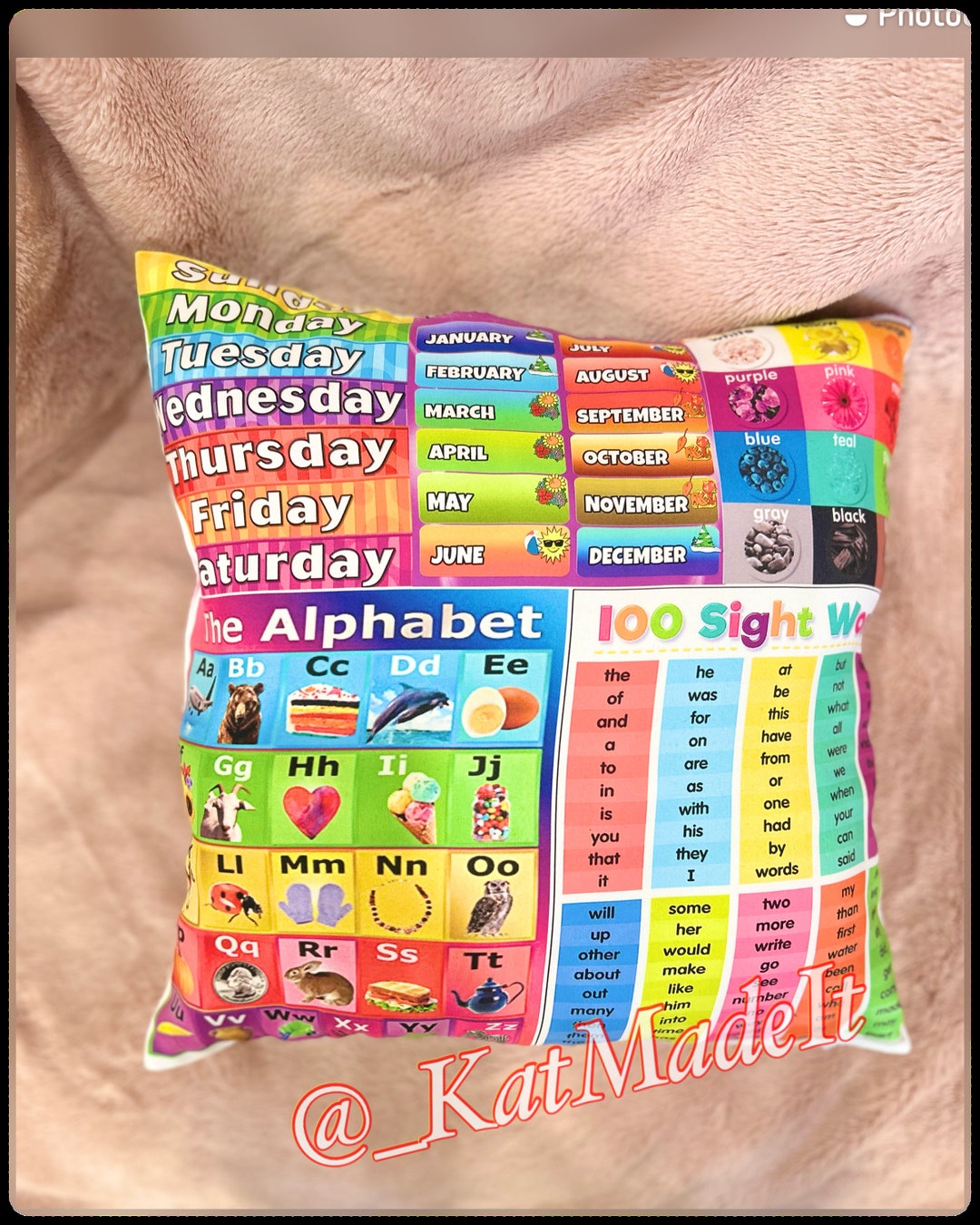 Customized Learning Pillows for Children! Education Pillow for Kids! - Etsy