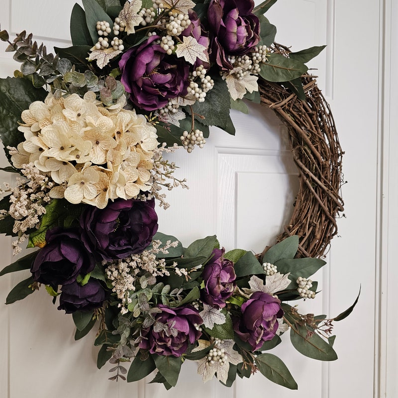 Purple Wreath - Etsy