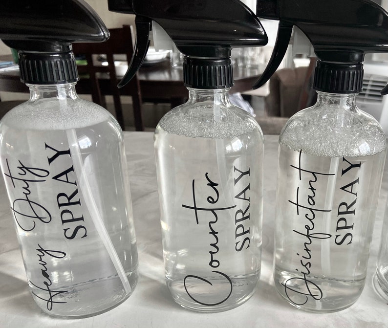 DECAL ONLY | Labels for 16oz Spray Bottles | Cleaning Solution Label ...