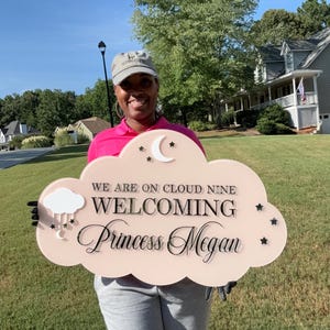 Custom Cloud Shaped Welcome Sign for Baby Shower - Etsy