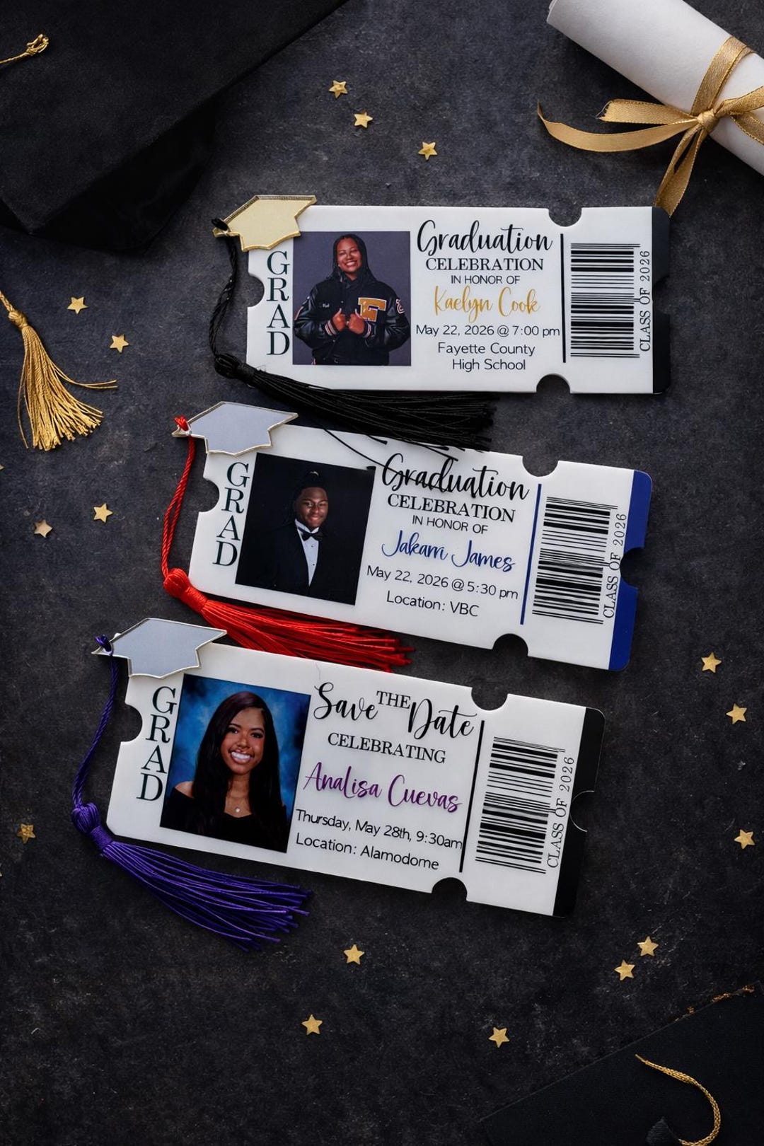 Graduation Ticket Invitation With Photo and Tassel (class of 2026) - Etsy