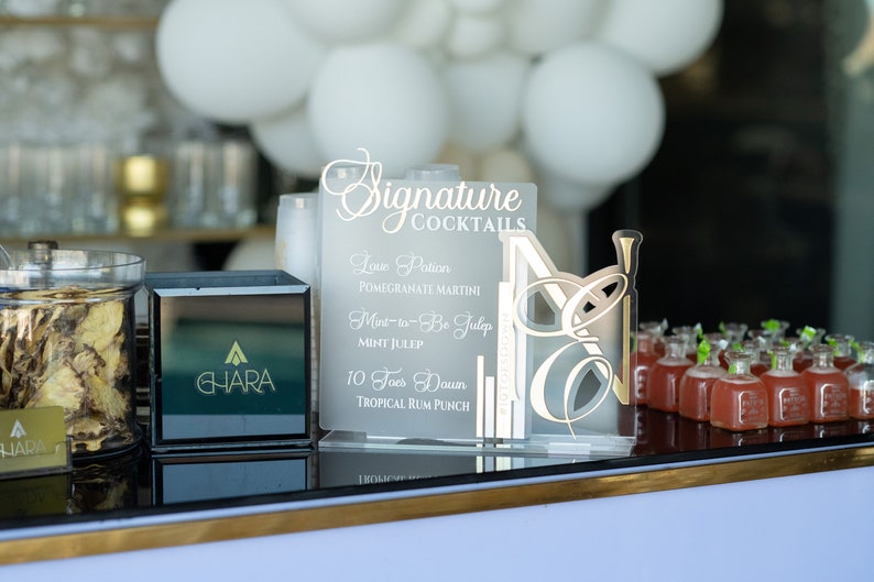 Custom Acrylic Bar Menu Sign Personalized Bar Decor for Your Perfect ...