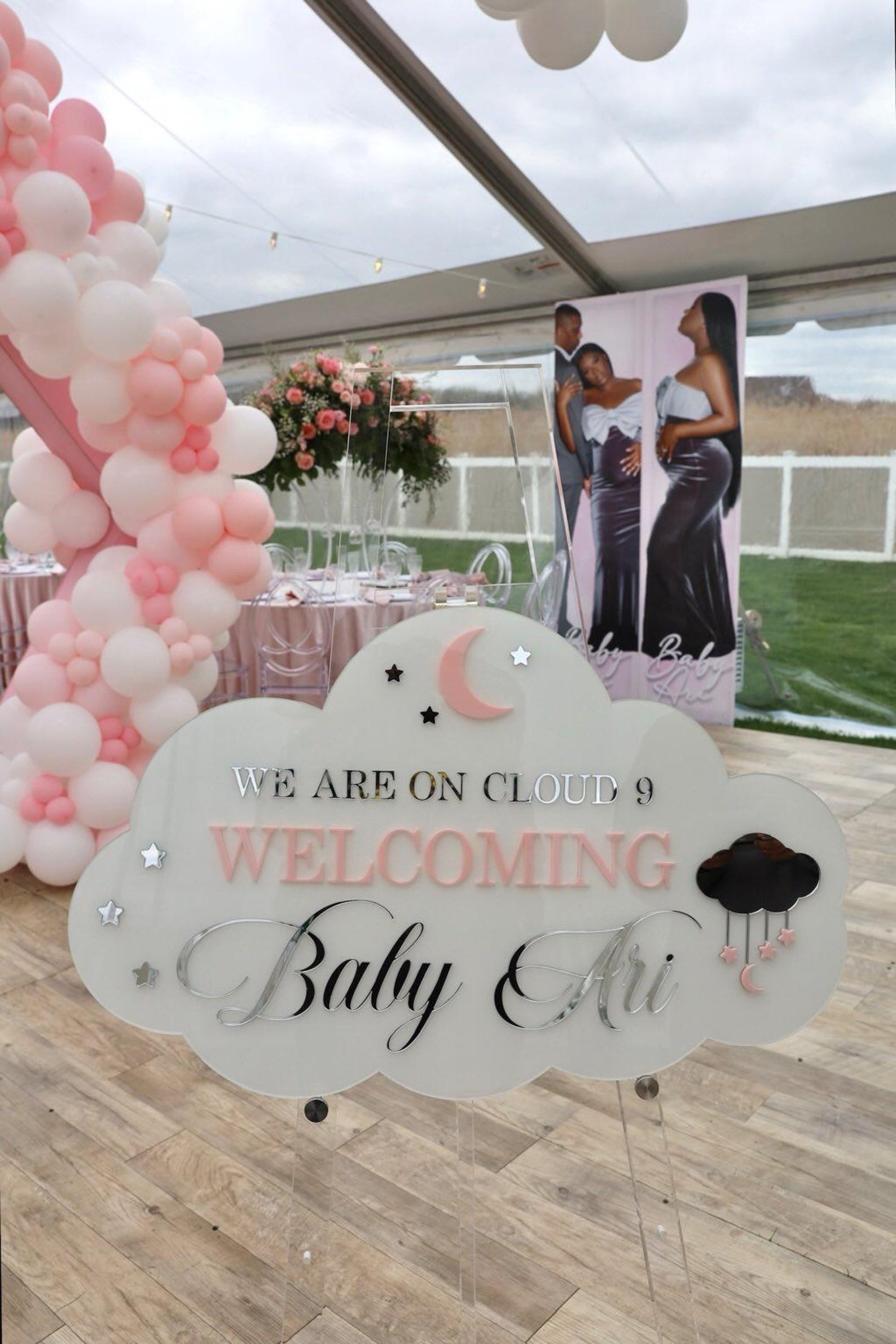 Custom Cloud Shaped Welcome Sign, Welcome Baby Shower Sign, Cloud Themed Cloud Shaped Sign ...