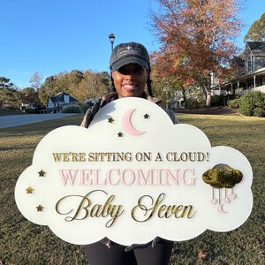 Custom Cloud Shaped Welcome Sign for Baby Shower - Etsy