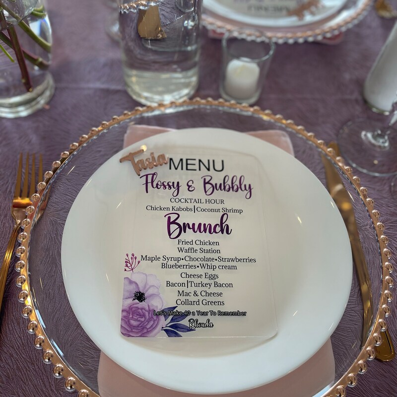 Acrylic Menus - Etsy