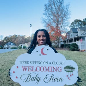 Custom Cloud Shaped Welcome Sign for Baby Shower - Etsy