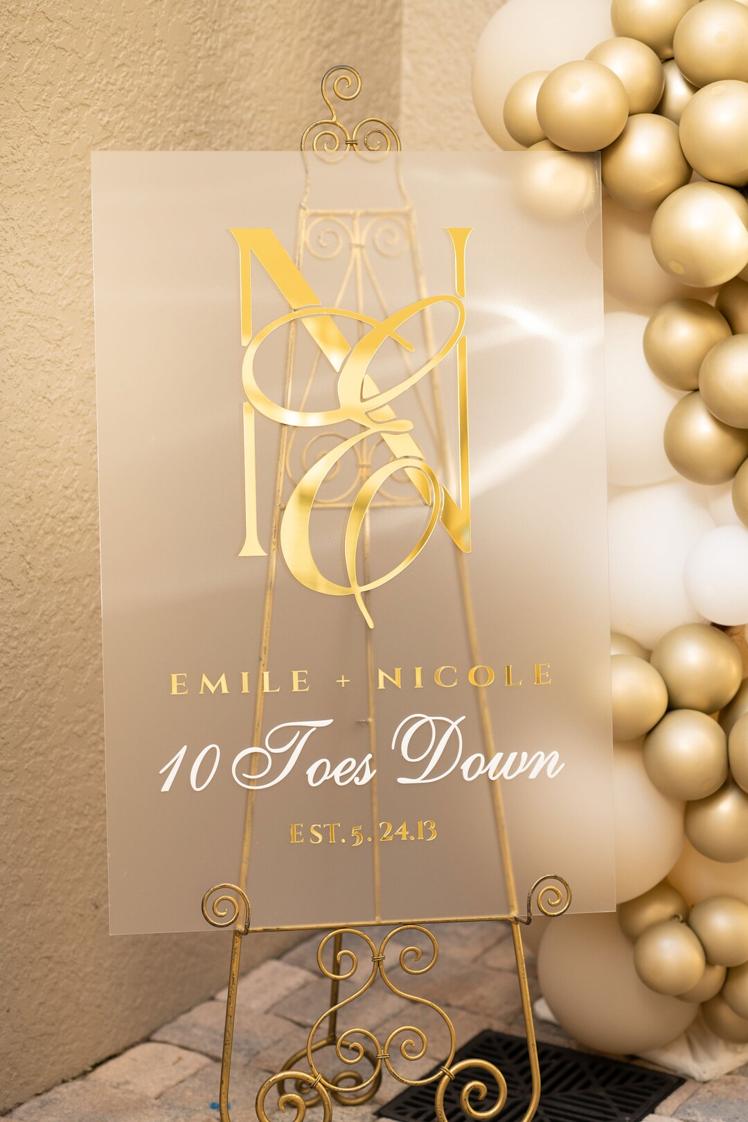 Custom Acrylic Welcome Sign for Weddings Personalized Wedding Sign With ...