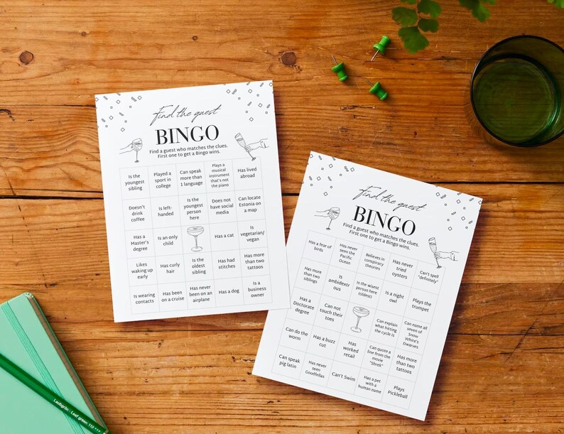 Printable Party Bingo Card - Etsy