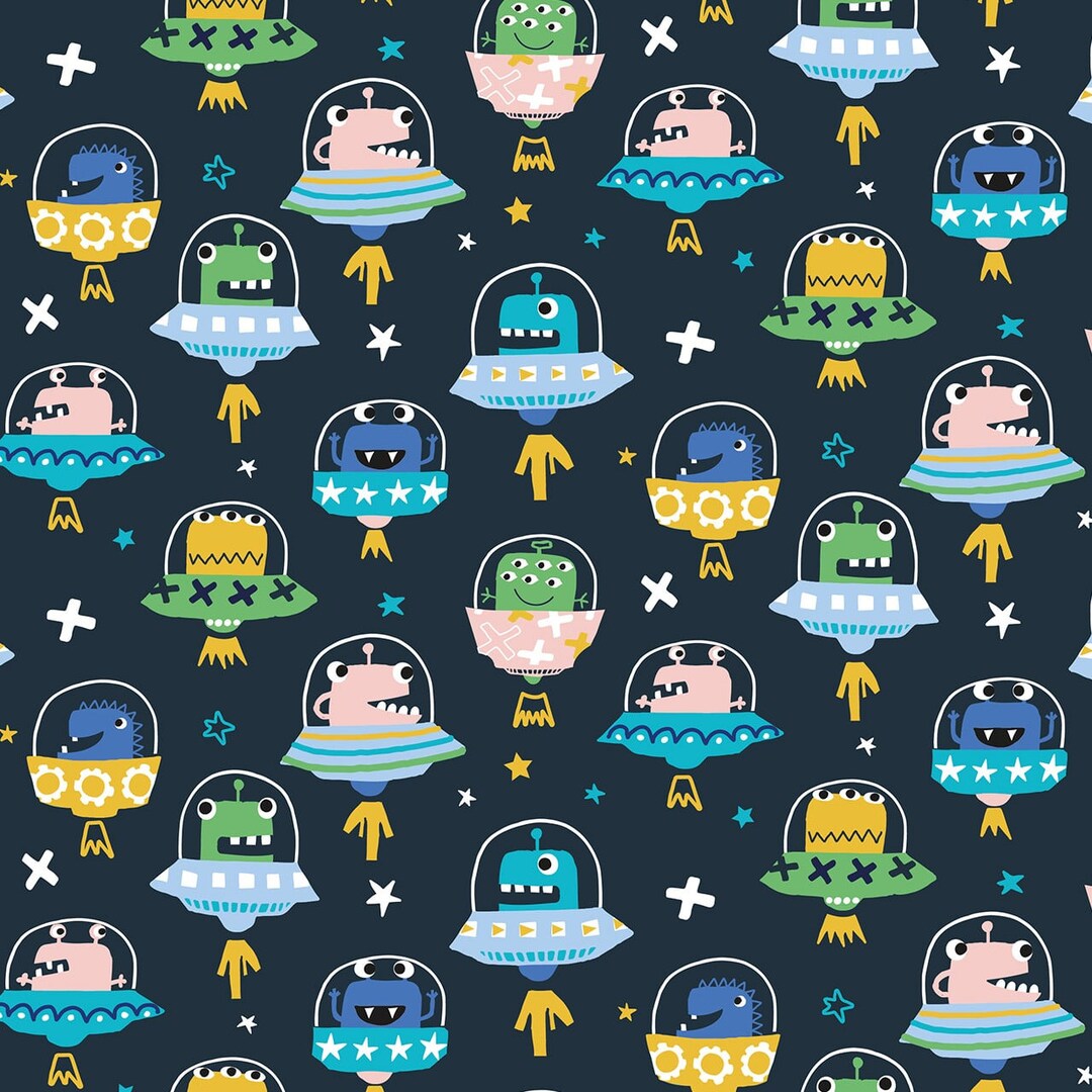 Dashwood Studio Blast off - Cotton Quilting Weight Cotton Fabric ...