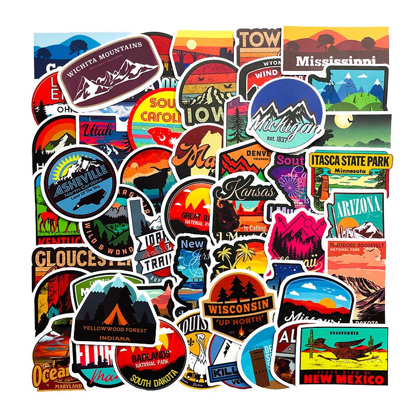Us State Stickers - Etsy