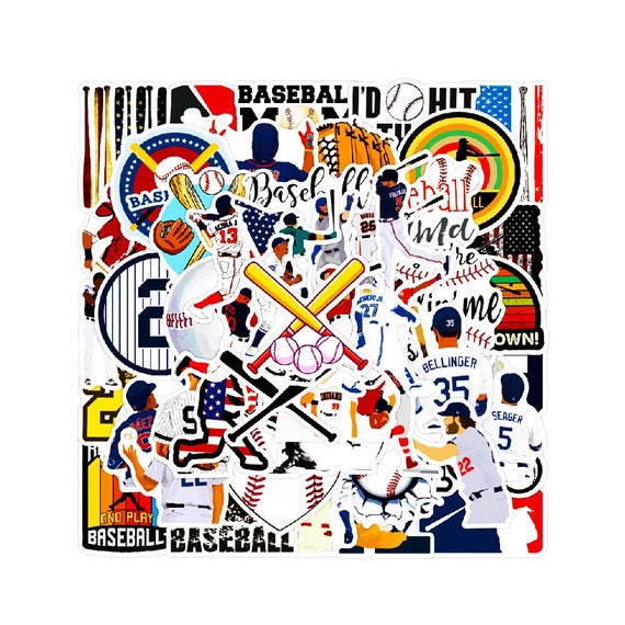 Baseball Stickers for Kids and Adults 50pcs Waterproof | Etsy