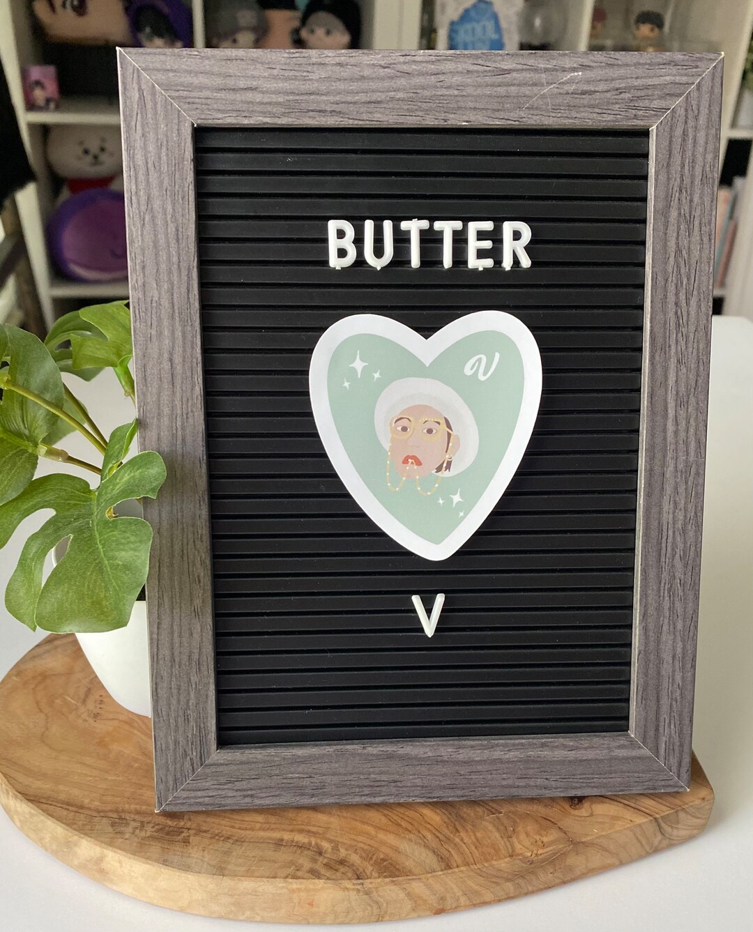 BTS Butter V Heart Diecut Sticker - Etsy