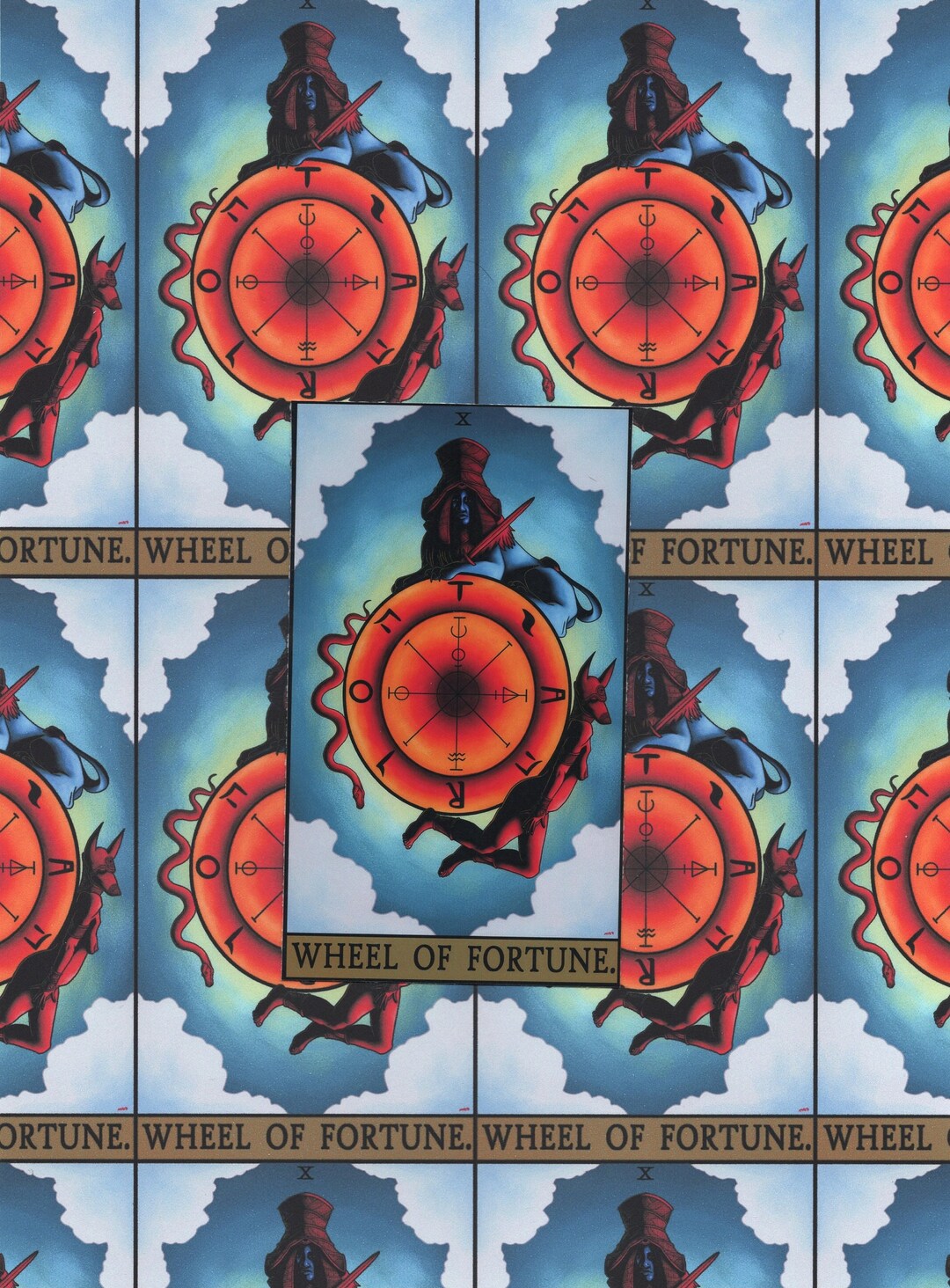 Wheel of Fortune Tarot Card Sticker- Tarot Card - Vinyl Sticker ...