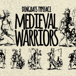 Medieval Warriors Dingbats Font - Etsy