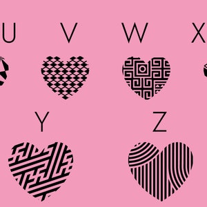 Decorated Hearts Dingbats Font - Love Dingbats - Love Fonts- Romantic ...