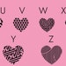 Decorated Hearts Dingbats Font - Love Dingbats - Love Fonts- Romantic ...