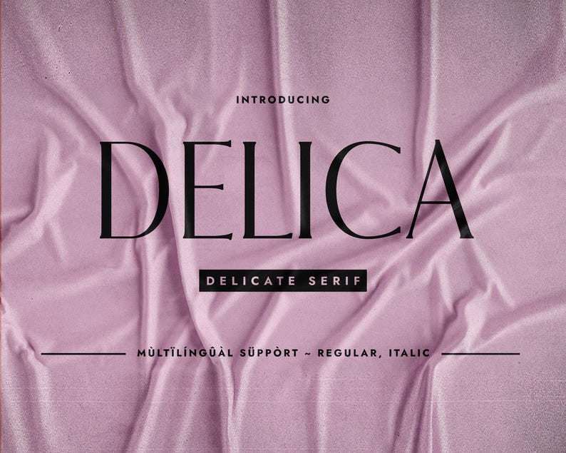 Delica - Chic Serif Font - Delicate Serif Fonts - Classic Font ...