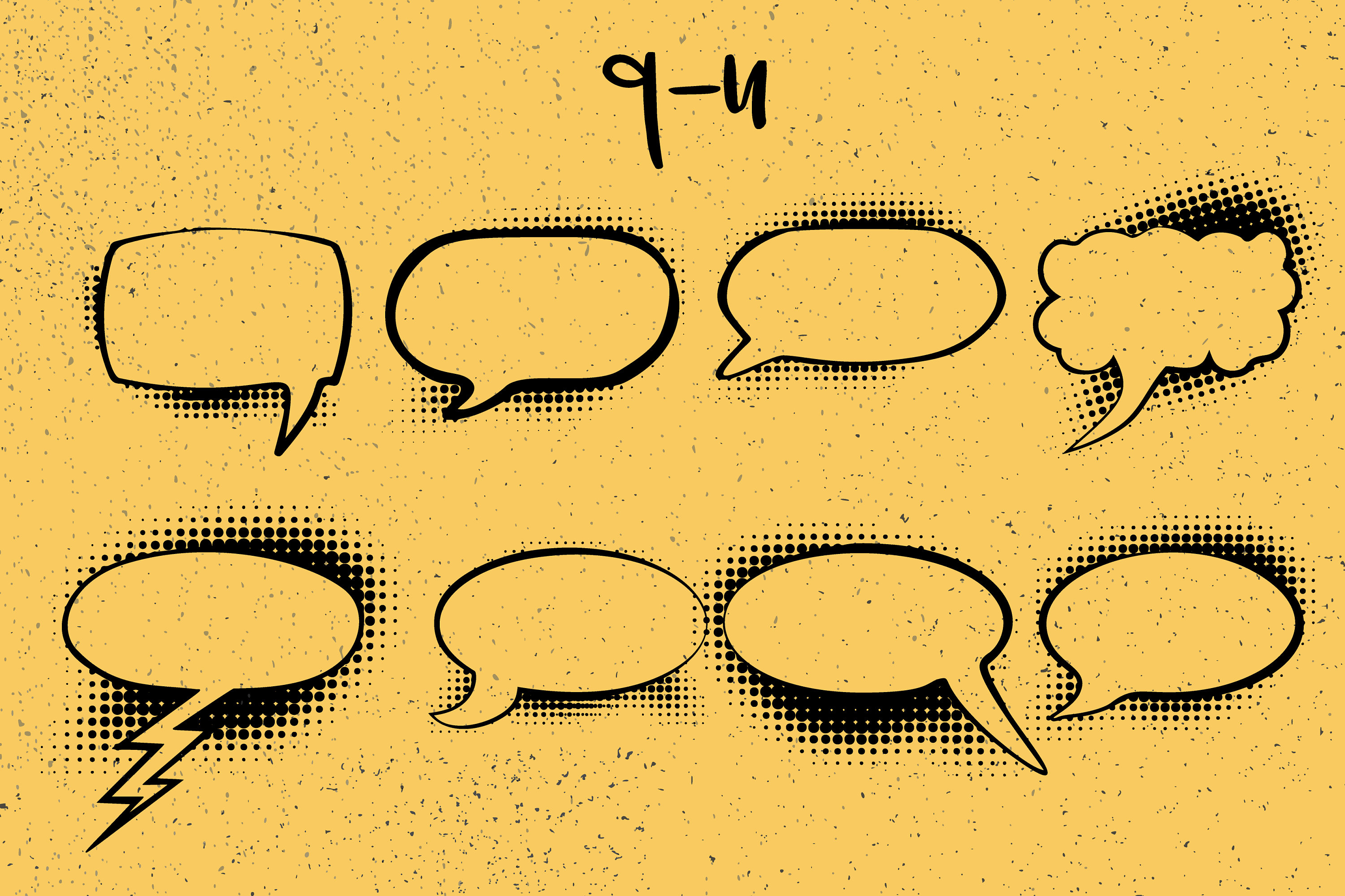 Speech Bubbles Cliparts Dingbats Font - Etsy