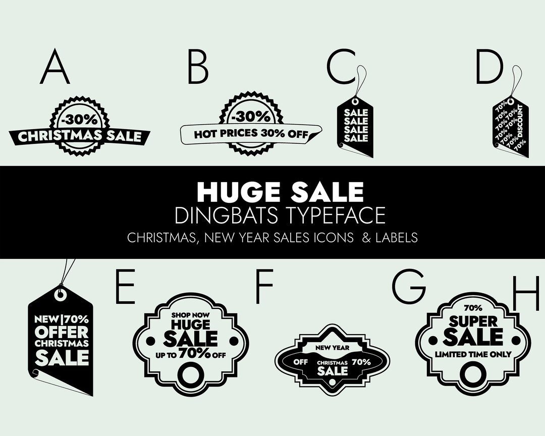 Sales Special Offers Dingbats Font - Etsy