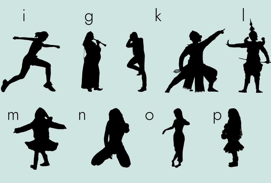 People Silhouettes 2.0 Dingbats Font - Etsy