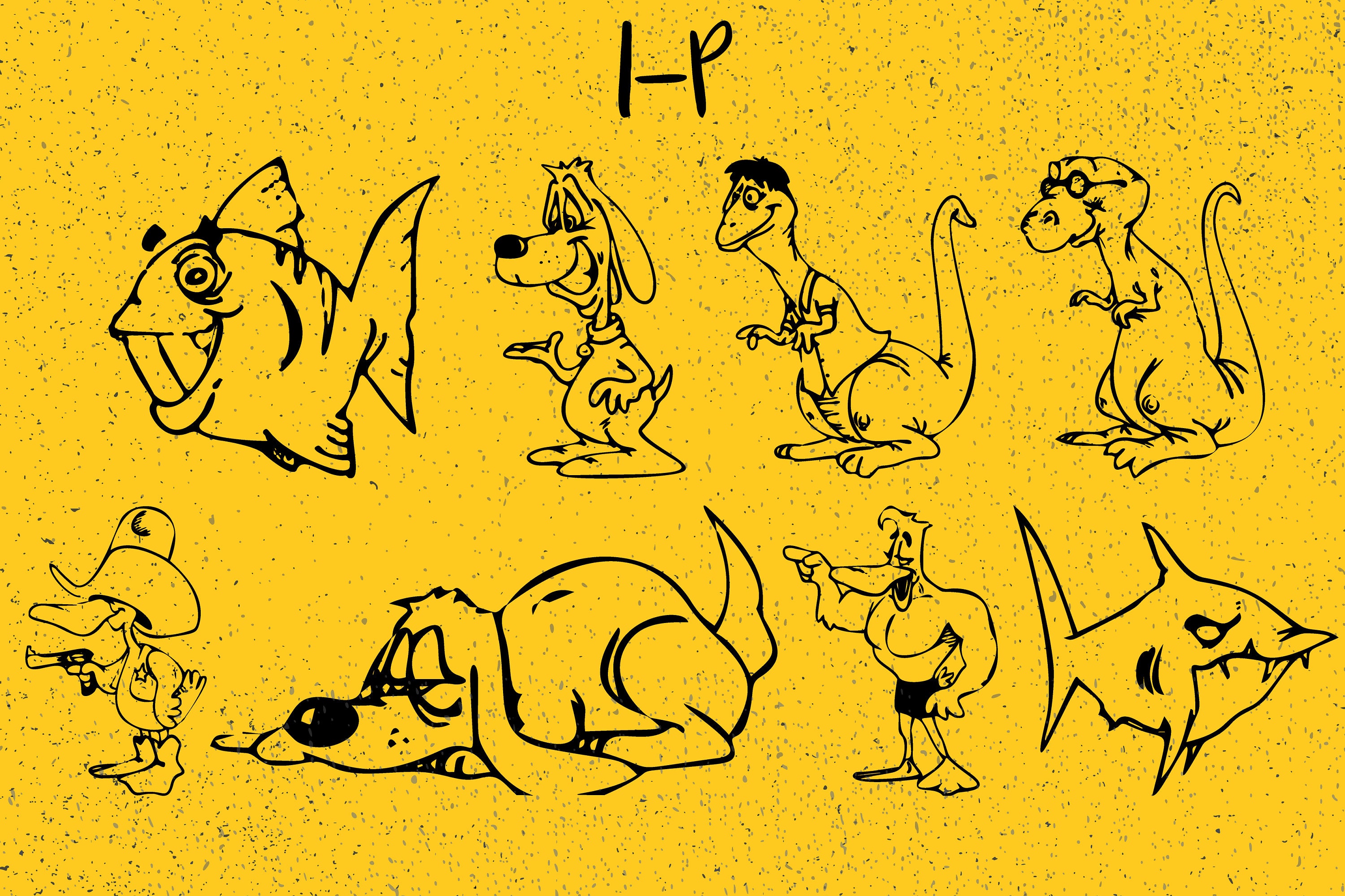 Funny Cartoon Doodles Dingbats Font Dingbats Font Cartoon Doodles ...