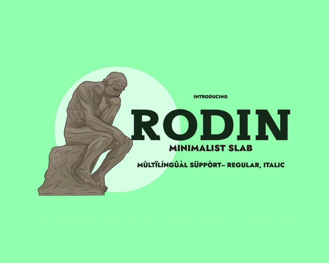 Rodin Slab Serif Font - Slab Serif Fonts - Thick Fonts- Display Fonts ...