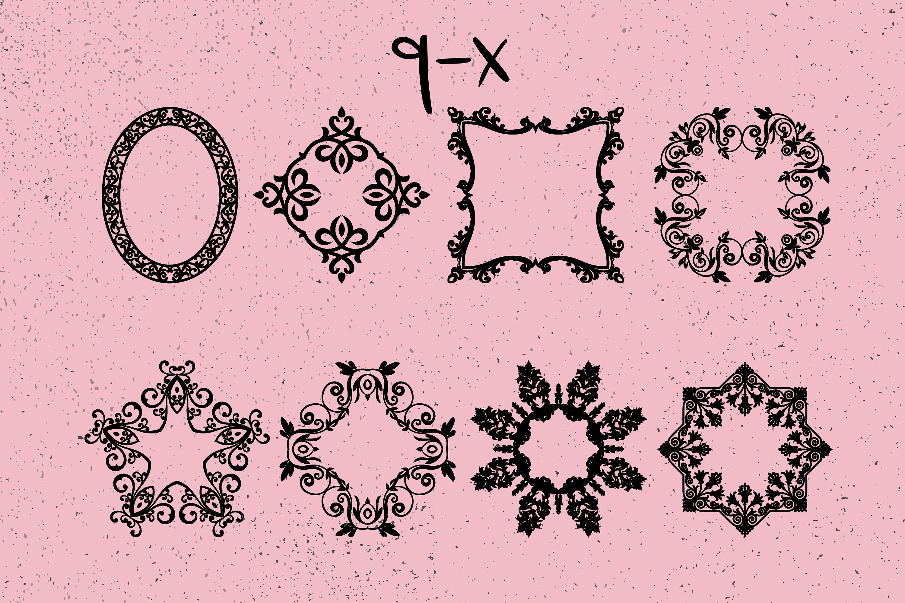 Unique Frames Dingbats Font: Cornice Creator 4.0 - Etsy