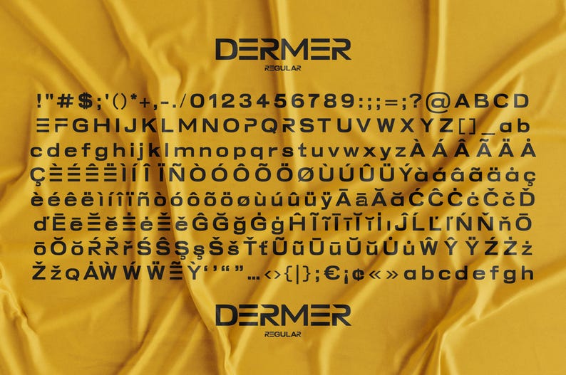Dermer - Wide Sans Serif Font: Minimalist Commercial Font - Etsy