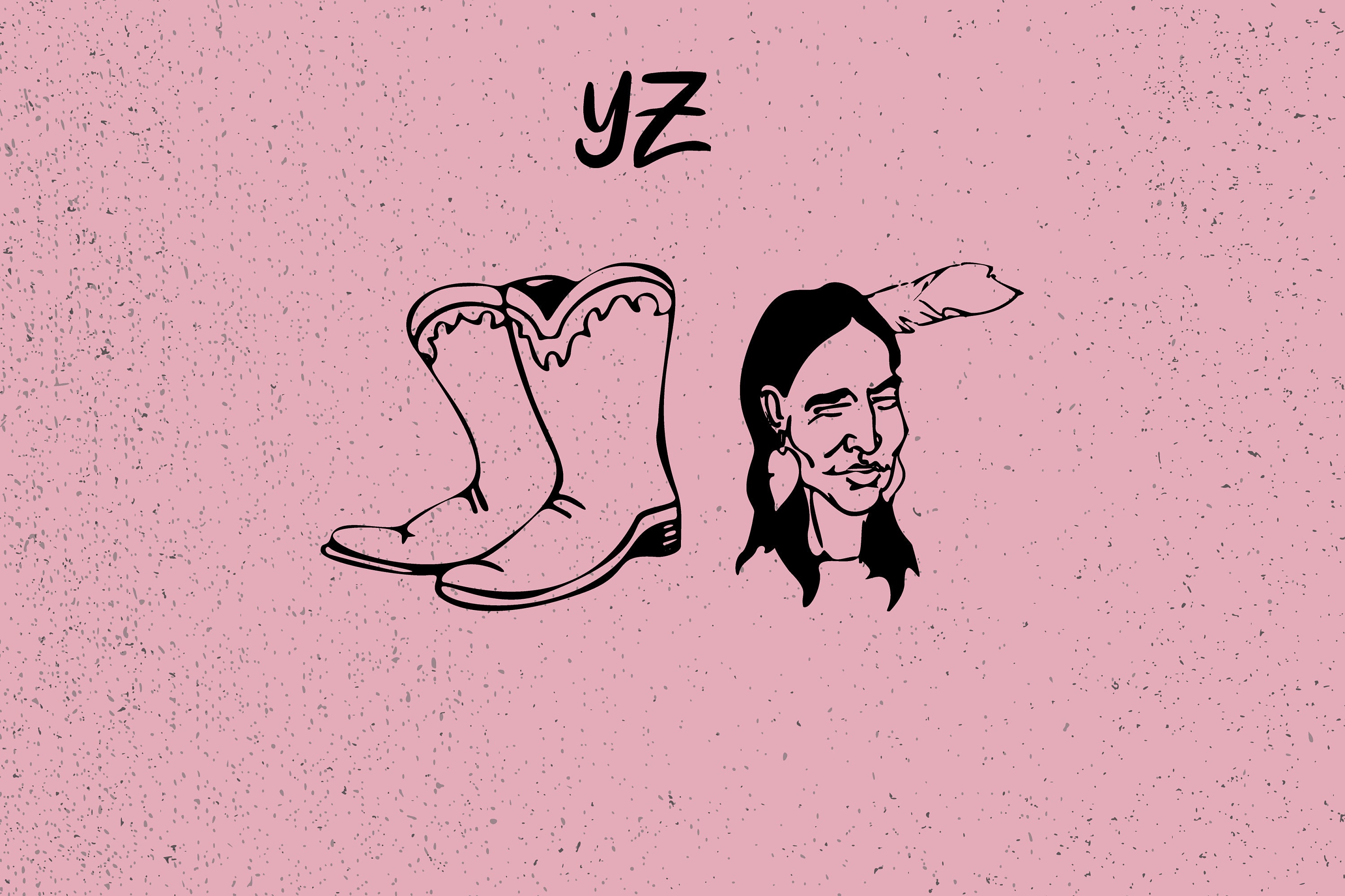 Wild West Cartoon Characters Doodles Dingbats Font - Wild West Cartoons ...